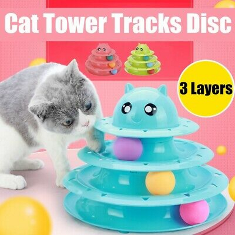 Triple Disk Cat Toy Tower – Motizy